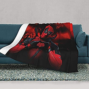 Movies Dead-Pool Weighted Blanket Super Soft Warm Cozy Thick Throw Blankets for Bed,Couch Or Travel Home Decor Flannel Heavy Blankets for Sleeping Comfort