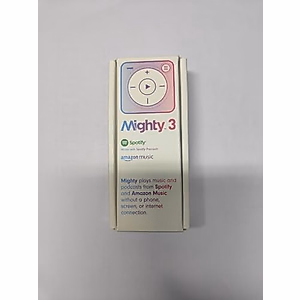 Mighty 3 Spotify & Amazon Music Player - Compatible with Bluetooth & Wired Headphones - 1,000+ Song Storage - Screen Free Music Player - No Phone Needed - (Black)