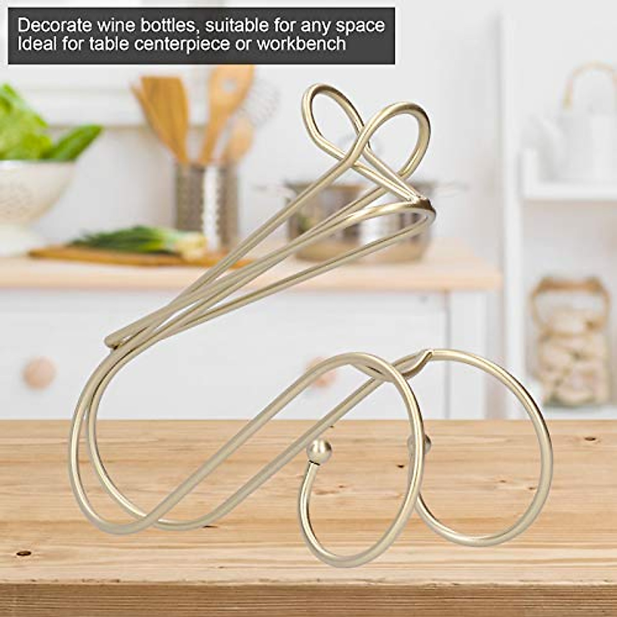 yaogohua Wine Bottle Holder Stand Gold Countertop Tabletop Wine Rack Single Bottle Tabletop Metal Wine Rack Home Gift Kitchen Gift Wine Shelf
