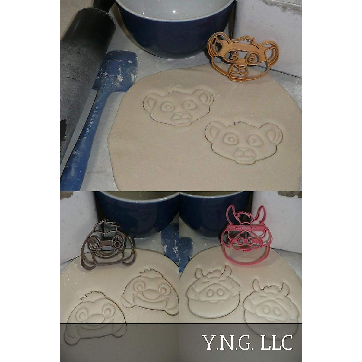 HAKUNA MATATA GROUP OF FRIENDS LION KING CHARACTERS SET OF 3 COOKIE CUTTERS USA PR1262