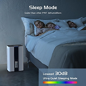 COLAZE Dehumidifiers for Home, 850 Sq.Ft Dehumidifier for Room Bathroom Bedroom RV Closet, 85 OZ Water Tank, Two Working Modes with Auto Shut Off, 7 Colors LED Light