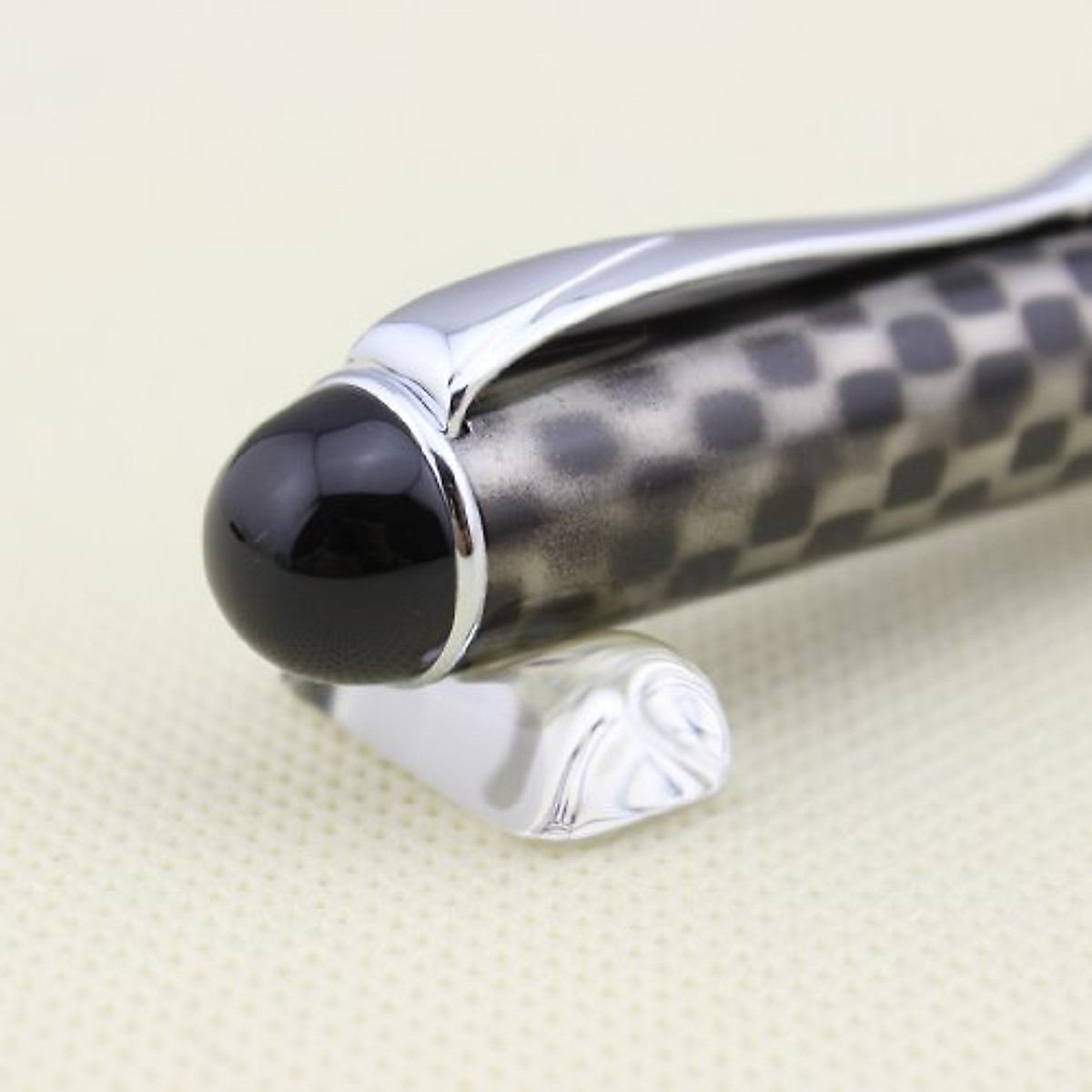 Gullor Advanced Executive Rollerball Pen Jinhao 750 Black & Silver Square Pattern Pen