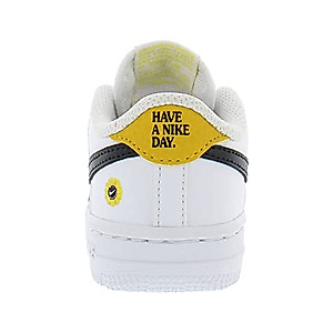 Nike Little Kid's Air Force 1 LV8 (GS) Running Shoes, White/Black-Dark Sulfur, 3 M US
