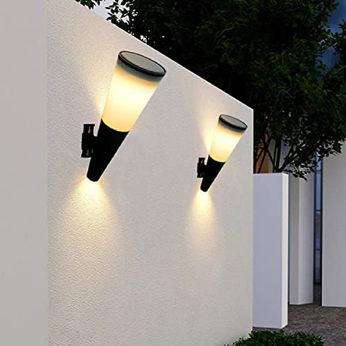 1PCS warmwhite coldwhite LED Solar Light Outdoor Waterproof Wall Light Corridor Decorative Atmosphere Lights for Home Garden