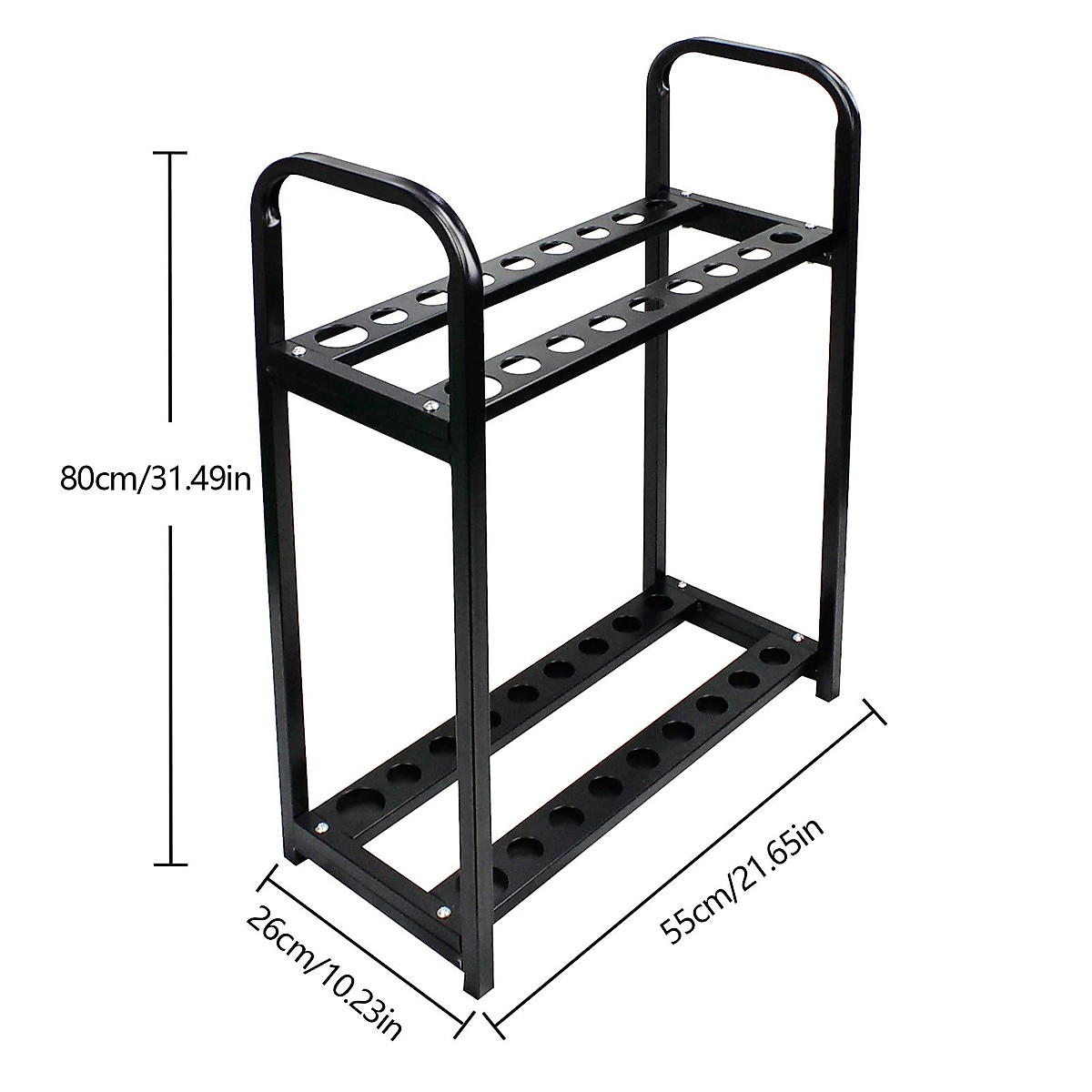 Golf Club Organizer Rack Golf Club Display Stand Rack Holder Shelf Golf Display Rack Premium Metal Golf Putter Stand Holds 9/18/27 Clubs (18 Holds)