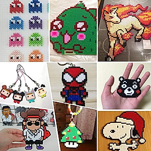 Fuse Beads, 25,000 pcs Fuse Beads Kit 26 Colors 5MM, Including 127 Patterns, 4 Big Square Pegboards, 1 Heart Pegboards, 1 Flower Pegboards, Ironing Paper, Tweezers, Beads Compatible by INSCRAFT