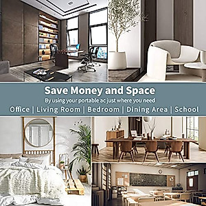 Uhome Portable Air Conditioner, 8000 BTU Compact AC Unit with Cooling, Dehumidifier, Fan, Remote Control and Window Mount Kit Included, White