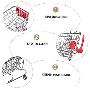 UPKOCH 2pcs Fried Chicken Basket Puzzle Shopping Cart Metal Food Basket Bowl Fry Chips Serving Dish Stroller Food Presentation Holder Bar Snacks Basket Fries Baskets