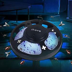 Bug Zapper Indoor - Multi Bug Catcher Fruit Fly Trap Indoor, Insect Traps Indoor with 4 Bug Light & 5 Sticky Boards, Safer Home Mosquito Trap, Moth Traps, Roach Traps & Gnat Traps for House