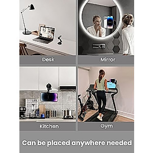 Karmus Magnetic Shower Phone Holder, Dual 360° Adjustable Suction Cup Cell Phone Mount for Bathroom Mirror Kitchen Gym Desk Wall Windshield, Phone Stand for iPhone 14 13 12, Magsafe, All Mobile