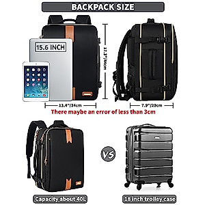 Travel Backpacks for Women Carry On, TSA Friendly Flight Approved Backpack for Traveling On airplane Water-resistant Personal Item Bag with Laptop Compartment Fits 15.6 Laptop Casual Daypack for Work