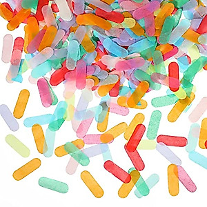 Tissue Sprinkle Confetti Dount Baby Shower Table Confetti Colorful Rainbow Sprinkle Confetti for Ice Cream Theme Party Birthday Party Suppliers Decoration (50g)