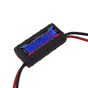 MGGi 150A RC Watt Meter Analyzer High Precision with Backlight Digital LCD Screen for voltage (V) current (A) Power (W) Charge(Ah) and Energy (Wh) Measurement (150A) -DC 0-60V Volt Amp Wattage Checker