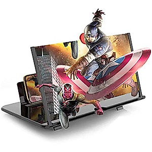mozeeda Screen Expanders & Screen Magnifier Amplifier,3D HD New Phone Holder 12" Screen Amplifier,Movies,Videos,Games Movie Video Phone Foldable Stand Screen Phone Projector for All Smartphones