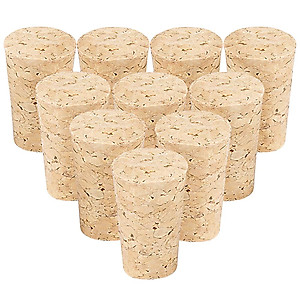 Cork Stoppers Wine Corks, Tapered Wooden Stopper Wood Corks for Wine Bottles Cork Crafts Replacement Corks for Wine Beer, Top diameter 7/8", 22×17×35mm Size L