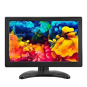 Topiacam 12 Inch Small HDMI Monitor, 1366x768 Portable Mini Computer Monitor Security Camera Monitor Screen LCD Display w/Speaker, HDMI VGA AV Port for PC Security CCTV System Raspberry Pi