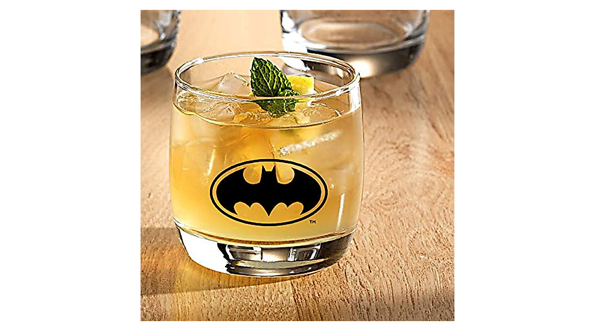 Batman Whiskey Glasses - 10 oz. Classic Heavy Base Glass Set