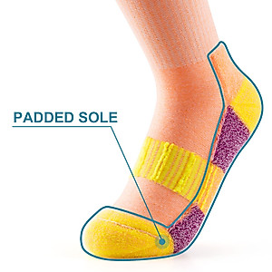 Gonii Women Socks Hiking Running Thick Cushion Athletic Crew Socks 5-Pair