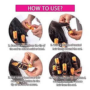 100pcs Hair Curling Rods Set - Plastic Cold Wave Rollers for Natural, Long or Short Hair Styling - Women's DIY Hairdressing Tools in Orange, Purple, Gray, Blue, Yellow