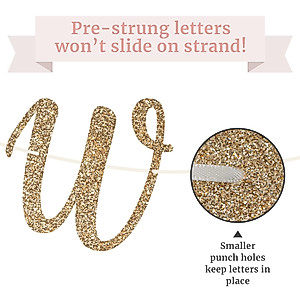 Pre-Strung We Still Do Banner - NO DIY - Gold Glitter Anniversary Banner - Pre-Strung Garland on 8 ft Strand - We Still Do Vow Renewal Anniversary Decorations & Decor. Did we mention no DIY?