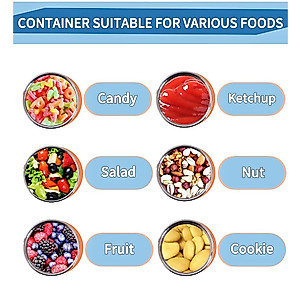 Stainless Steel Containers w/Lids, Set of 5 (3oz, 6oz, 12oz, 20oz, 30oz), Leak-proof Food Storage, Nesting Snack Organizer, Reusable Airtight Lunch Bento Box