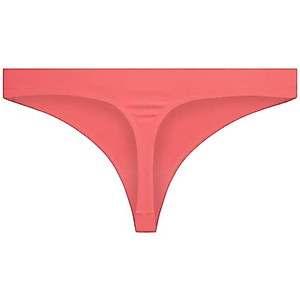 Reebok Women?s Underwear ? Stretch Performance Thong (3 Pack), Size Medium, Coral/Grey/Black