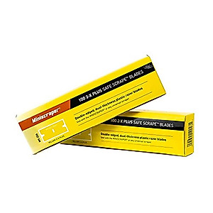MiniScraper Double Edged Plastic Razor Blades 100 Pack MS 106 and MS 206