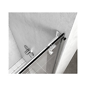 Elegant Kitchen and Bath SD202-6076BNK Frameless Shower Door 60 x 76 Brushed Nickel