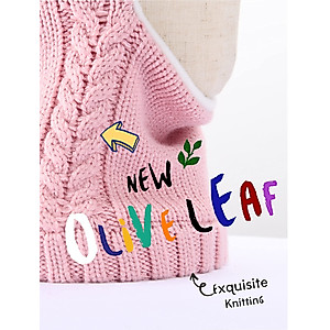 Camptrace Baby Toddler Winter Hat Scarf Set Pom Girls Boys Kids with Fleece Lined Beanie Snow Hat Hood