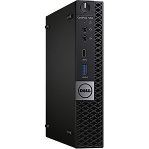 Dell Optiplex 7050 Micro Desktop, Intel i3, 16GB RAM, 256GB SSD, WiFi, Keyboard and Mouse, Windows 10 Pro (Renewed)