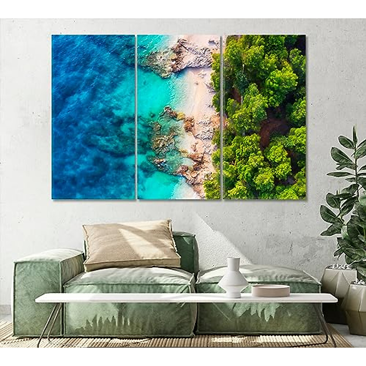 Croatia's Turquoise Coast Canvas Print 5 Panels / 36x24 inches