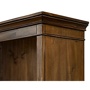 Martin Furniture Traditional Wood Doors, Office Shelving, Storage Cabinet, Fully Assembled, Brown Bookcase