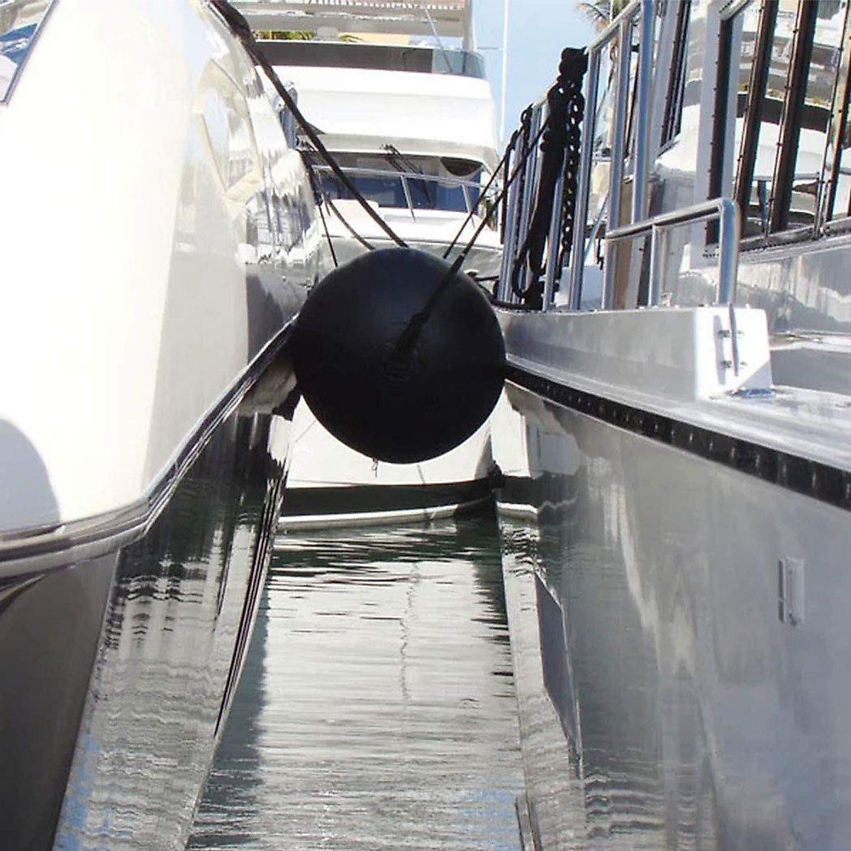 Luoweikadeng Large Heavy-Duty Inflatable Boat Bumpers Fenders for Yachts Docking (Black,18''x 60'')