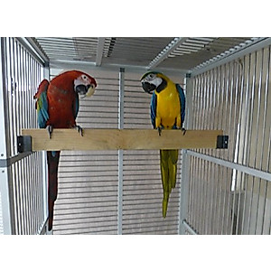 Natural Inspirations Parrot Cages Birdy Bracket 2x4 Holders (Black and Silver)
