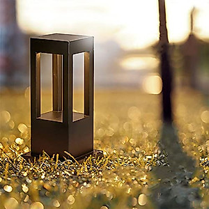 CZLZY Modern Simple LED Pillar Lamp Fashion Aluminum Square Column Light Outdoor Waterproof Post Light Courtyard Garden Floor Lamp Lawn Lamp Street Lamp Landscape Light