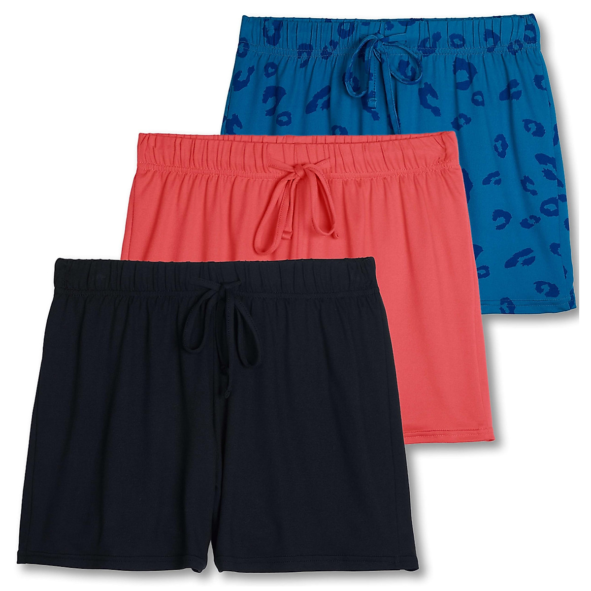 3 Pack: Women’s Soft Pajama Boxer Sleep Lounge Shorts PJ Bottoms Elastic Waistband Drawstring Stretch Casual 2023 Clothes Sweat Short Yoga Comfy Pockets Sleepwear Sweatshort Ladies- Set 9, XXL