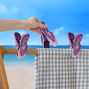 2 Pack Beach Towel Clips Strong Beach Chair Hanger Clips Clothes Clips Large Novelty Sunbed for Lanyards Beach Chairs Deck Patio Pool Boat Cruise Lounge Accessories Must Haves Ship Cards