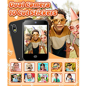 Kids Smart Pretend Phone for Girls Boys Age 3-8 with Dual Camera 28 Games 2.8'' HD Touch Screen Music Player Video Audible Story Pedometer Alarm Clock Calculator Torch Toddler Learning Toys