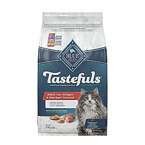 Blue Buffalo Tastefuls Weight & Hairball Control Natural Adult Dry Cat Food, Chicken, 7lb bag
