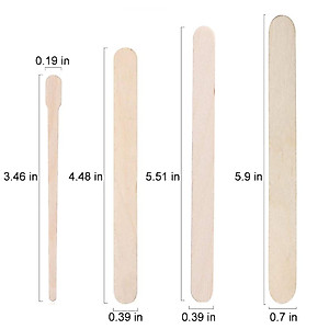 Liphontcta 400 Pcs Wax Spatulas, Wooden Wax Applicator Sticks Disposable Wooden Waxing Stick Hair Removal Stick Garden Sculpture Outdoor Decoration