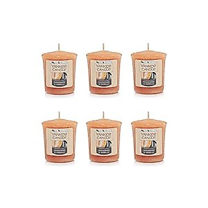 Yankee Candle Lot of 6 Tangerine & Vanilla Sampler Votive Candles 1.75 oz Each