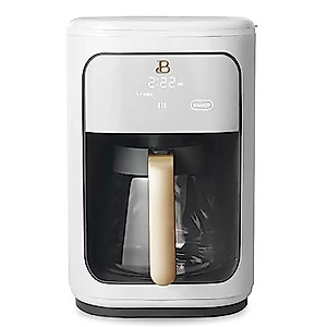 Beautiful 14 Cup Programmable Touchscreen Coffee Maker, White Icing by Drew Barrymore (White Icing)