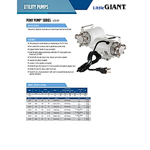 Little Giant IRK-360 Impeller Replacement/Repair Kit for Little Giant Pony Pumps and Flex Vane Pumps, Black, 555706