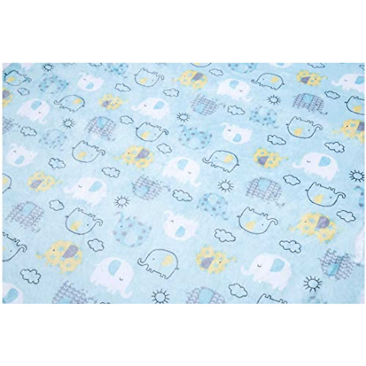 Alphabetz Alphabetz Premium, Soft Baby Boy Blanket, Blue Elephants, 2 Ply Extreme Softness and Comfort