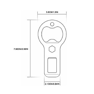2-Pack 3 in 1 Keychain Beer Bottle Opener | Stamped steel bottle opener with rust-resistant coatingr | Portable Beer Bottle Opener | Gift for Outdoor Lovers, Friends, Birthdays, Dog Owners
