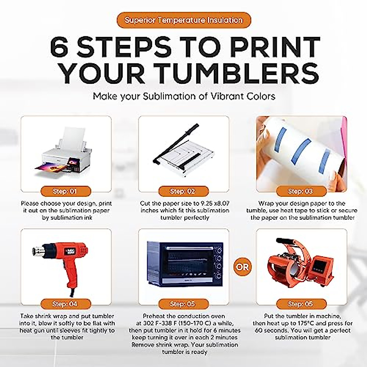 Cool Tumble Sublimation Tumblers 20 Oz Skinny Bulk 4 Pack - Stainless Steel Double Wall Insulated Straight Sublimation Tumbler White Blank Tumblers with Lids, Straws and Shrink Wraps