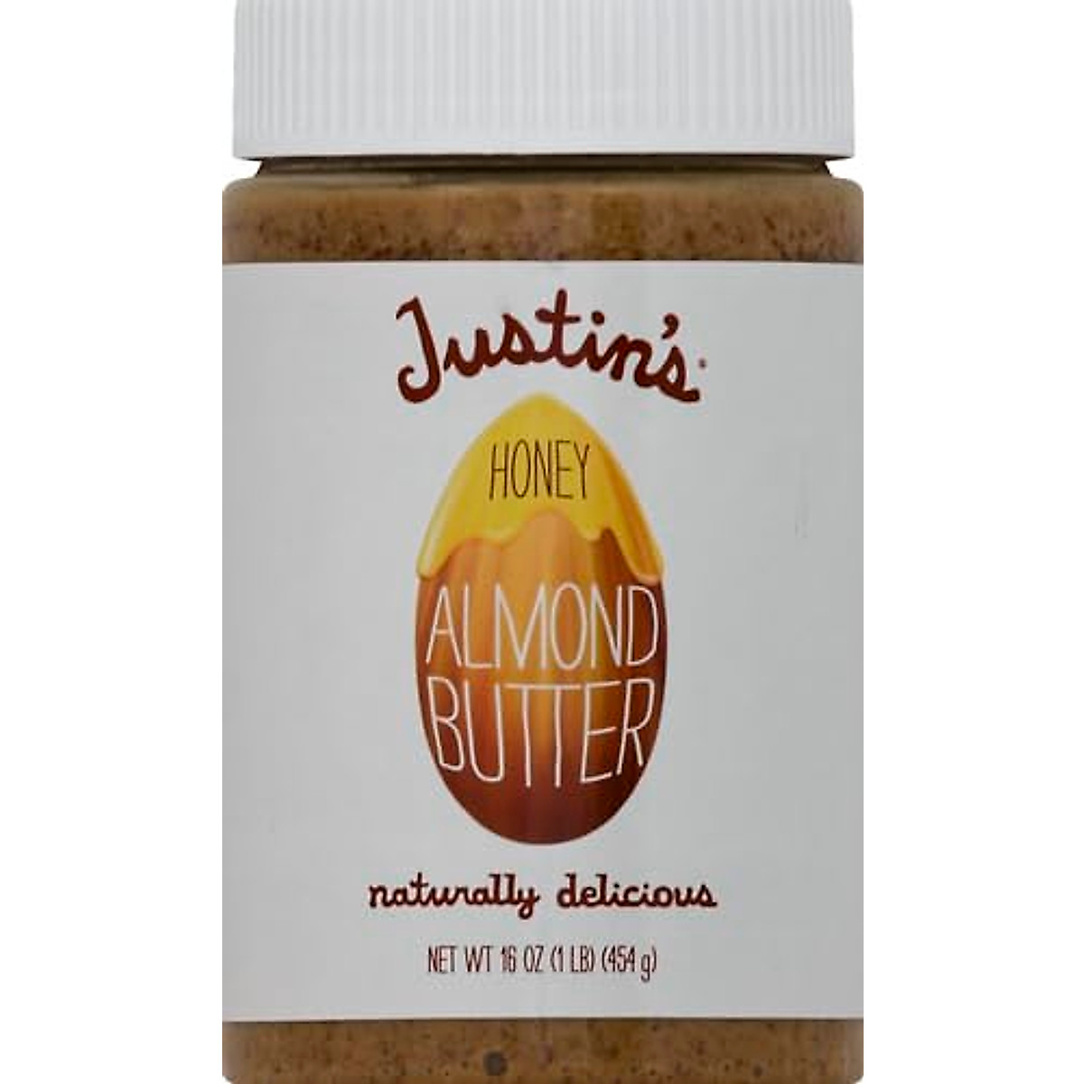 Justin's Honey Almond Butter, No Stir, Gluten-free, Non-GMO, Responsibly Sourced, 16 Ounce Jar