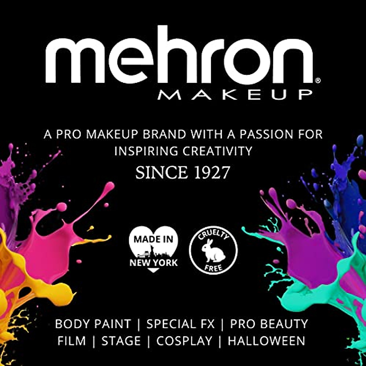 Mehron Makeup Metallic Powder (.17 Ounce) with Mixing Liquid (1 oz) (GOLD)