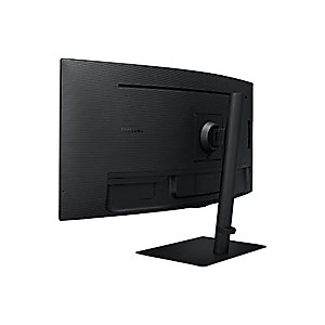 SAMSUNG 34” ViewFinity S65UA Series Ultrawide QHD Curved Monitor, HDR10, 100Hz, 350 nit, USB- C, Adjustable Stand, Intelligent Eye Care, LS34A650UBNXGO, Black