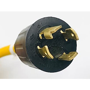 Connecticut Electric 50 Foot Generator Power Extension Cord, 30 Amp, 4 Prong, NEMA L14-30P (Male), NEMA L14-30R (Female)